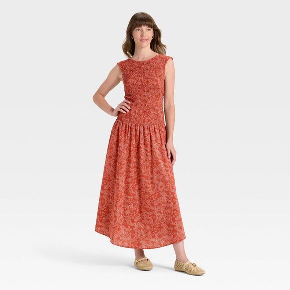Universal Thread | Dresses | Universal Thread Womens Smocked Midi Aline ...